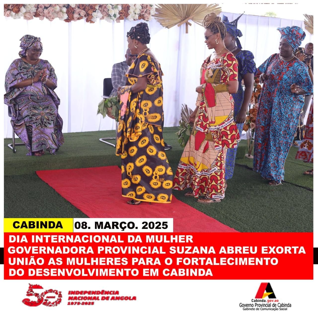 DIA INTERNACIONAL DA MULHER: GOVERNADORA PROVINCIAL SUZANA ABREU EXORTA ...